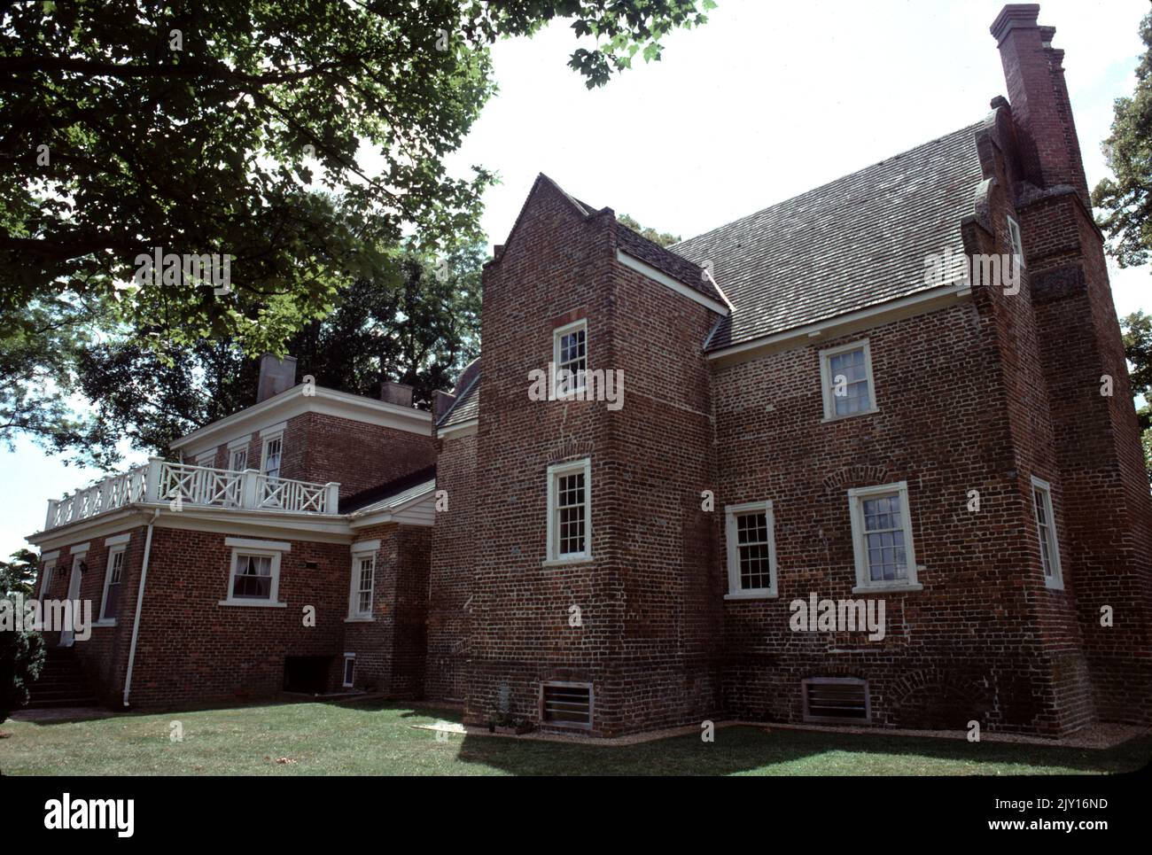 Surry VA USA 9/1993. Bacon’s Castle. Bacon's Castle, oder 'Allen's ...