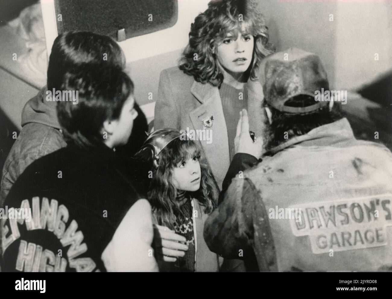 Die Schauspieler Elisabeth Shue, Keith Coogan, Anthony Rapp und John ...