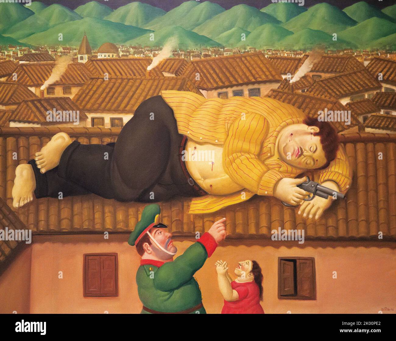 Kolumbien, Medellin, Ausstellung von Botero-Gemälden im Museo Antioquia. Auf diesem Gemälde ...