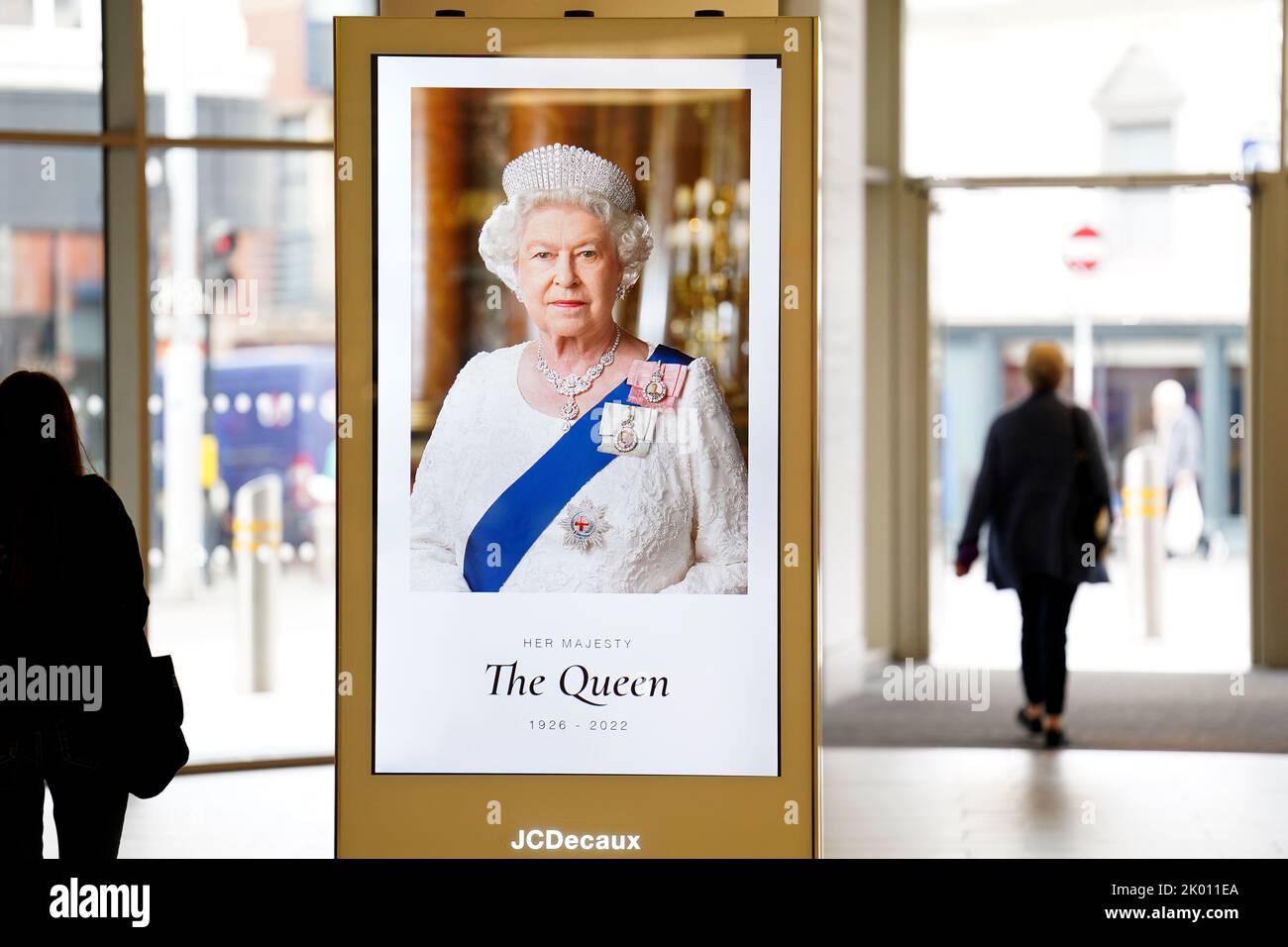 Ehrungen an Königin Elizabeth II. In Nottingham nach dem Tod von ...