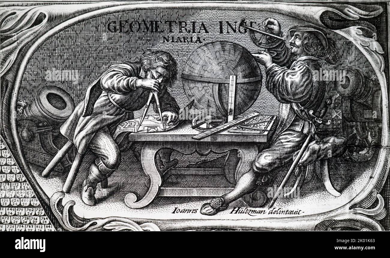 Geometrie und Engineering. Vignette aus einer Multiplizierungstabelle ...