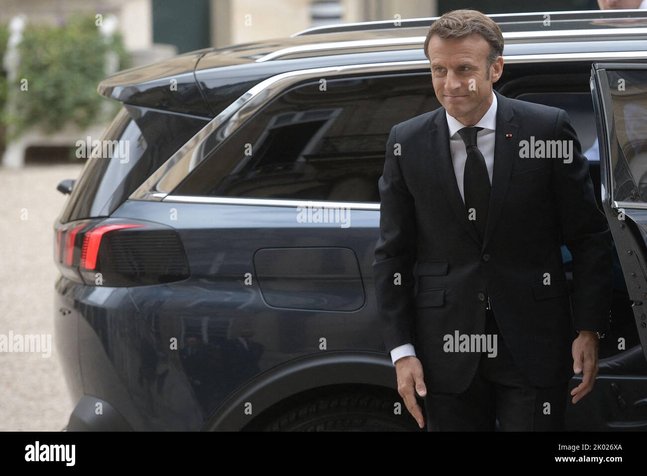 Paris, Frankreich, 09/09/2022, Le President de la Republique française ...