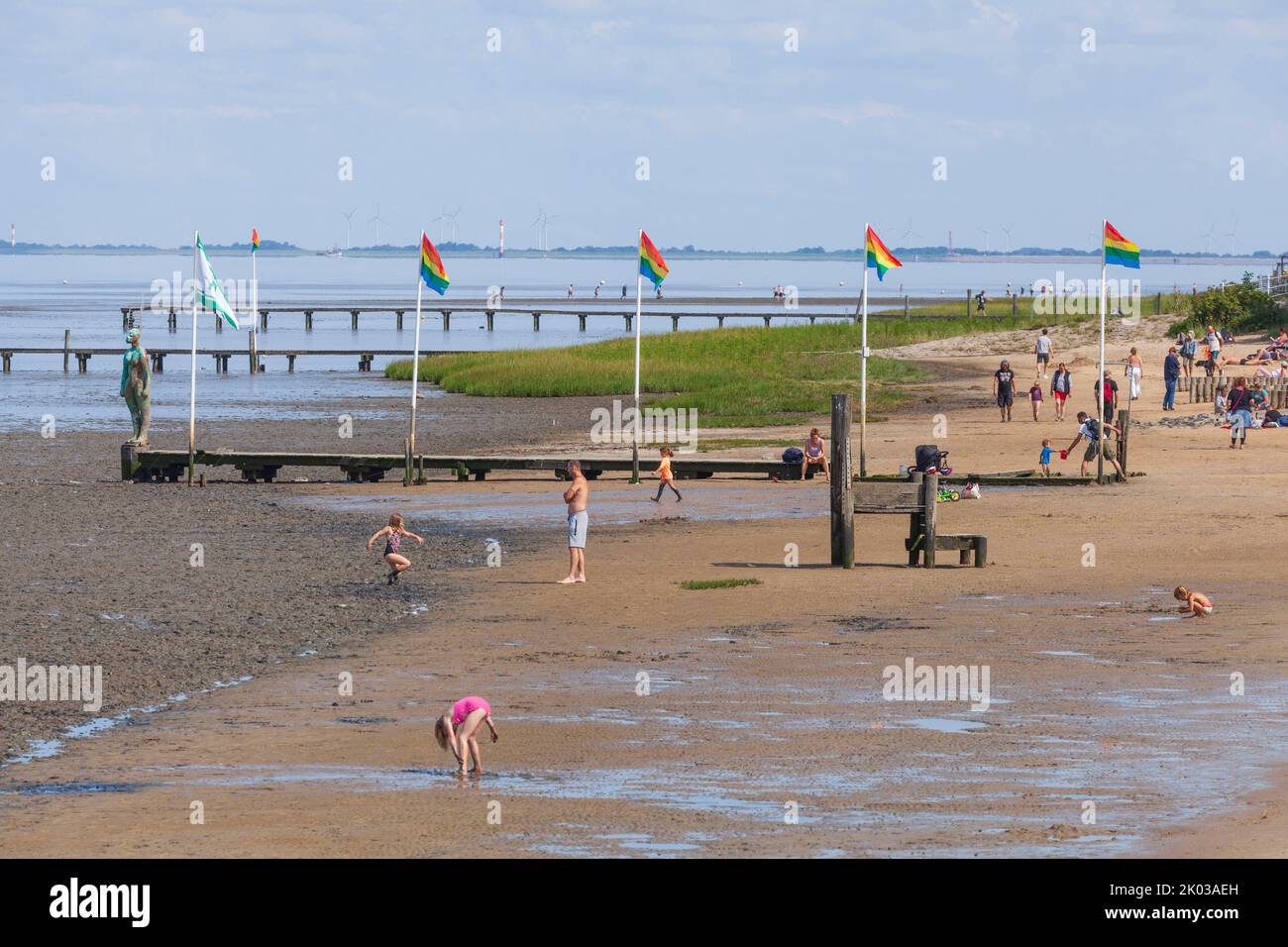 Strand, Nordseebad Dangast, Varel-Dangast, Niedersachsen, Deutschland ...