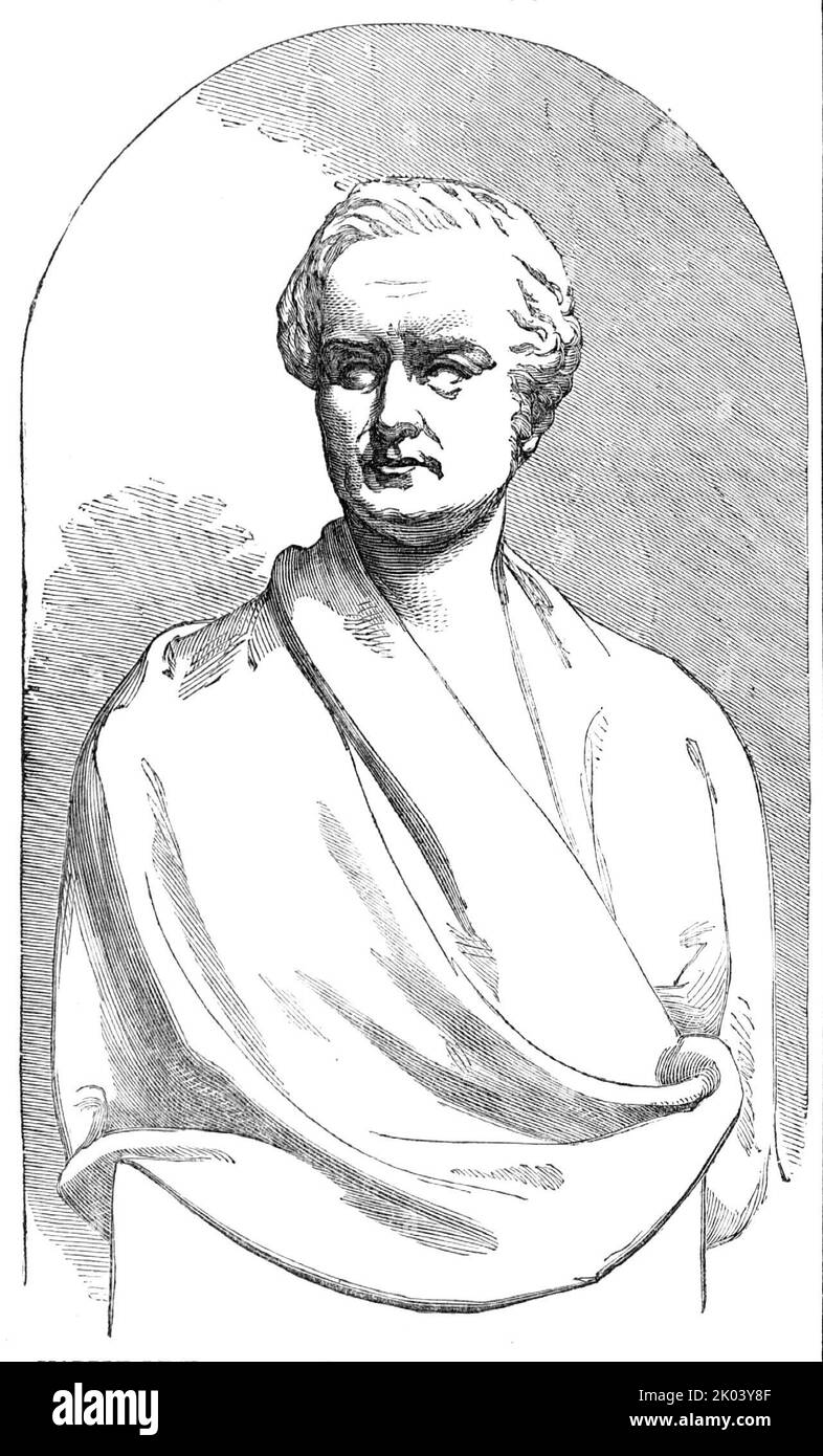 Marmorbüste des verstorbenen Sir Robert Peel, von A. Munro, 1854. „Die ...