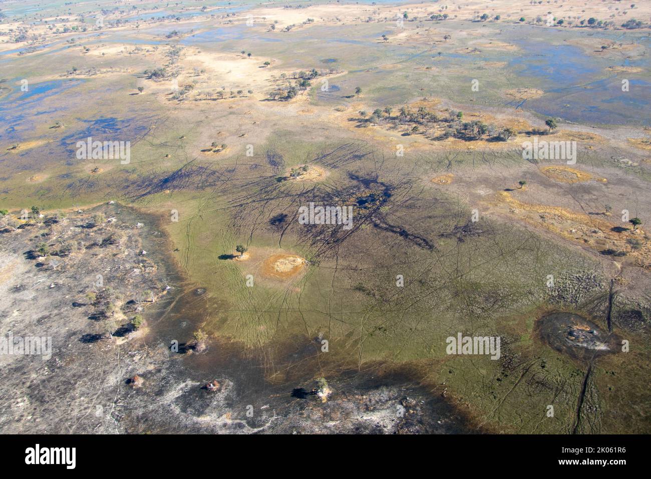 Ein Flug über das Okavango-Delta in einem kleinen Flugzeug vermittelt ...