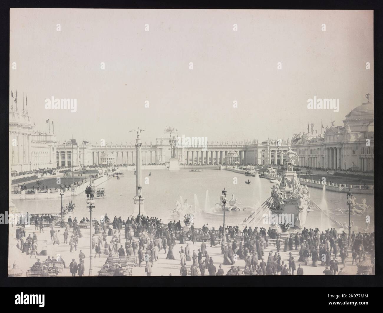 Weltausstellung in Kolumbien, 1893. Das Foto zeigt Springbrunnen und ...