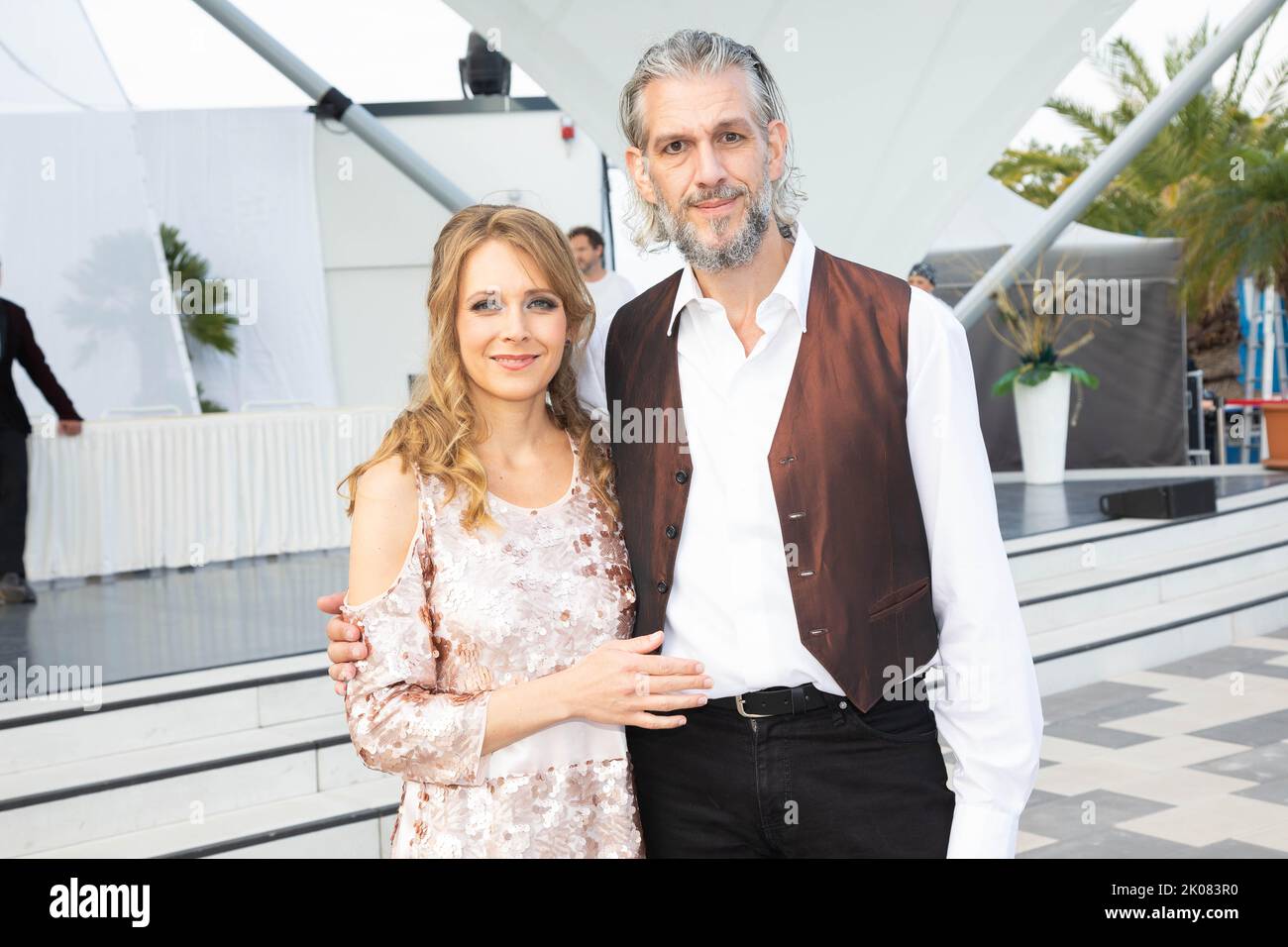 Alma Rehberg und Cyrus Rahbar bei der Fotoprobe zum Theaterstück ...
