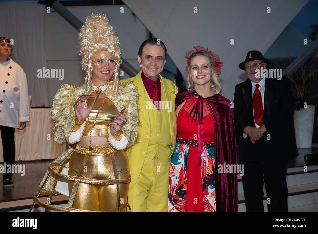Eva Habermann, Wolfgang Bahro und Jenny Löffler bei der Fotoprobe zum ...