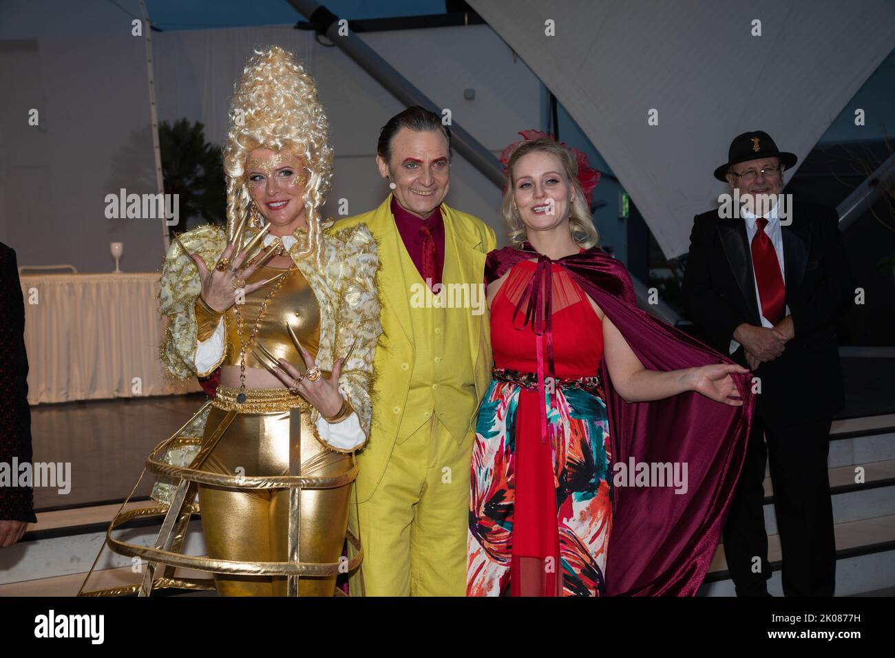Eva Habermann, Wolfgang Bahro und Jenny Löffler bei der Fotoprobe zum ...