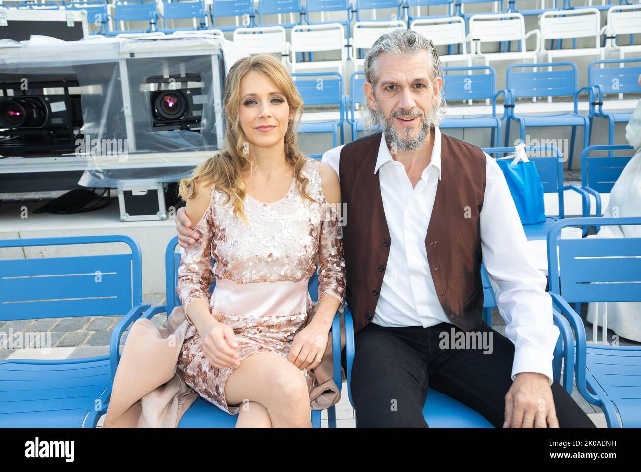 Alma Rehberg und Cyrus Rahbar bei der Fotoprobe zum Theaterstück ...
