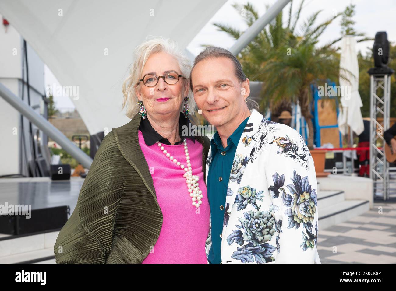 Katrine Lihn und Frank Zimmermann bei der Fotoprobe zum Theaterstück ...