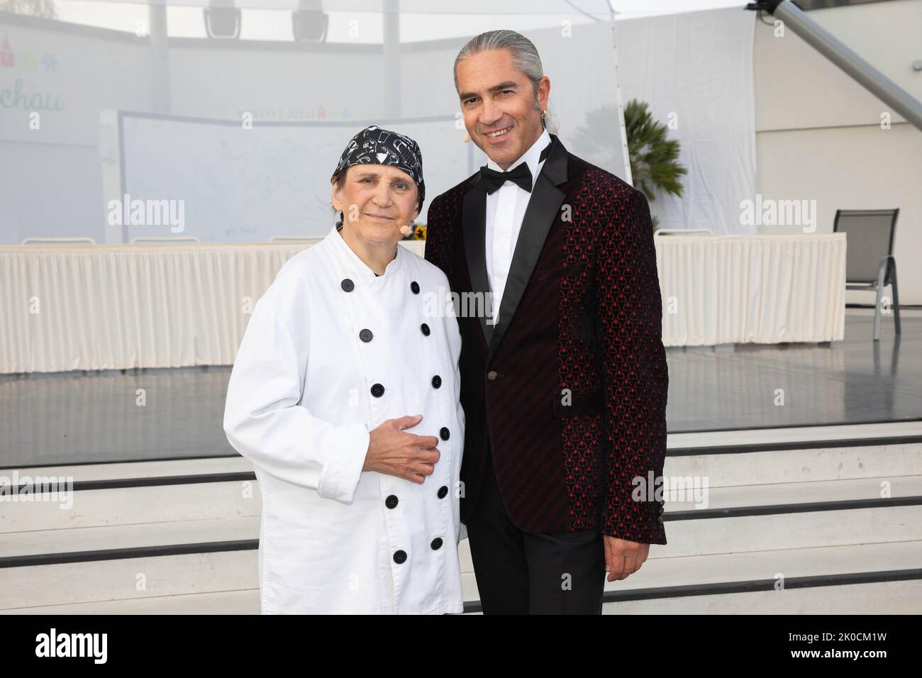 Dagmar Bartz und Marco Marcu bei der Fotoprobe zum Theaterstück ...