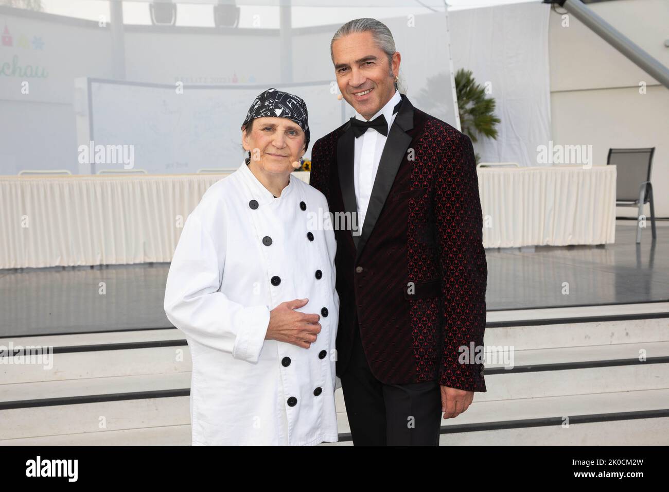 Dagmar Bartz und Marco Marcu bei der Fotoprobe zum Theaterstück ...