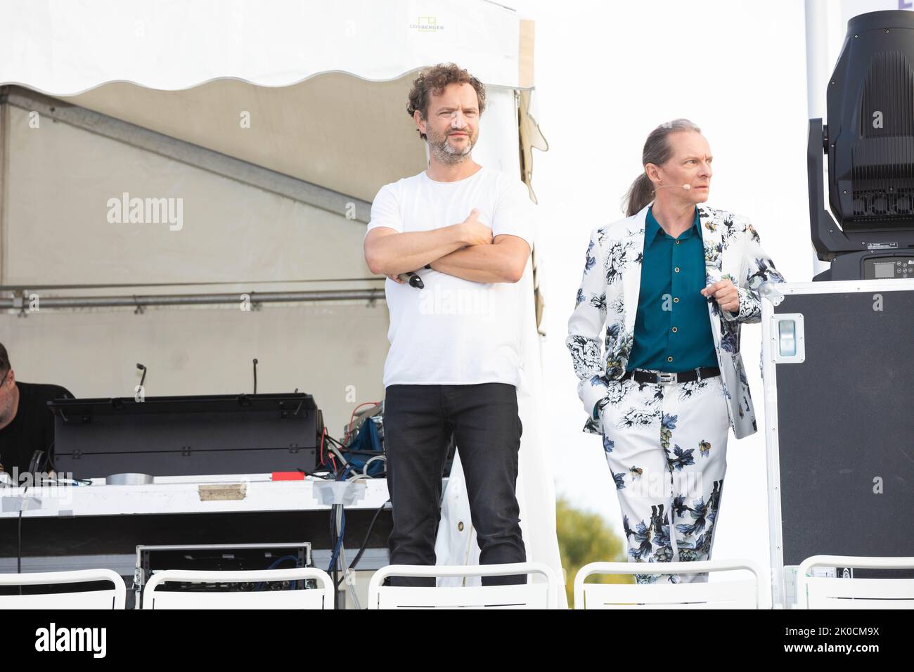 Nicolai Tegeler und Frank Zimmermann bei der Fotoprobe zum Theaterstück ...