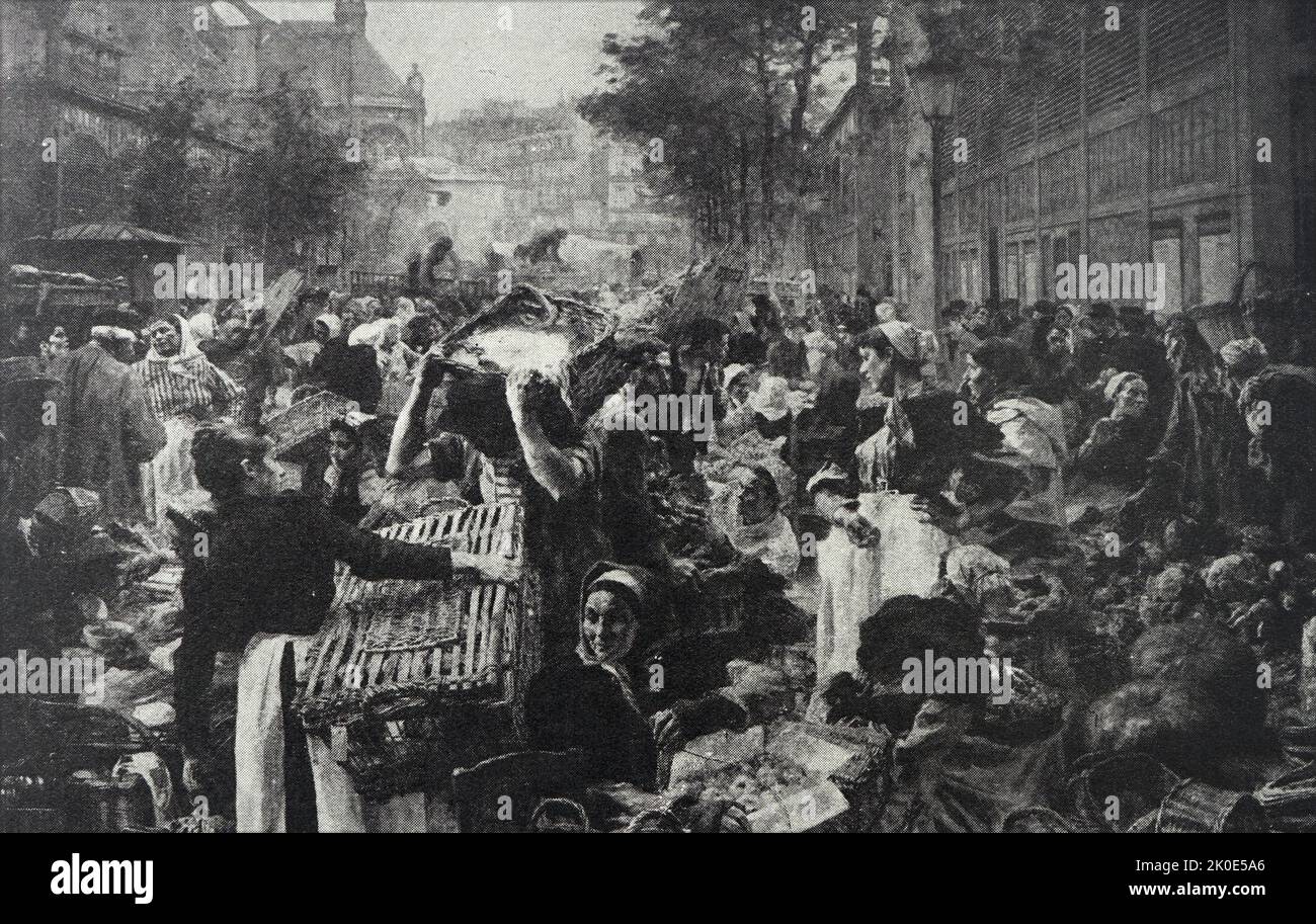 Les halles paris 19th century -Fotos und -Bildmaterial in hoher ...