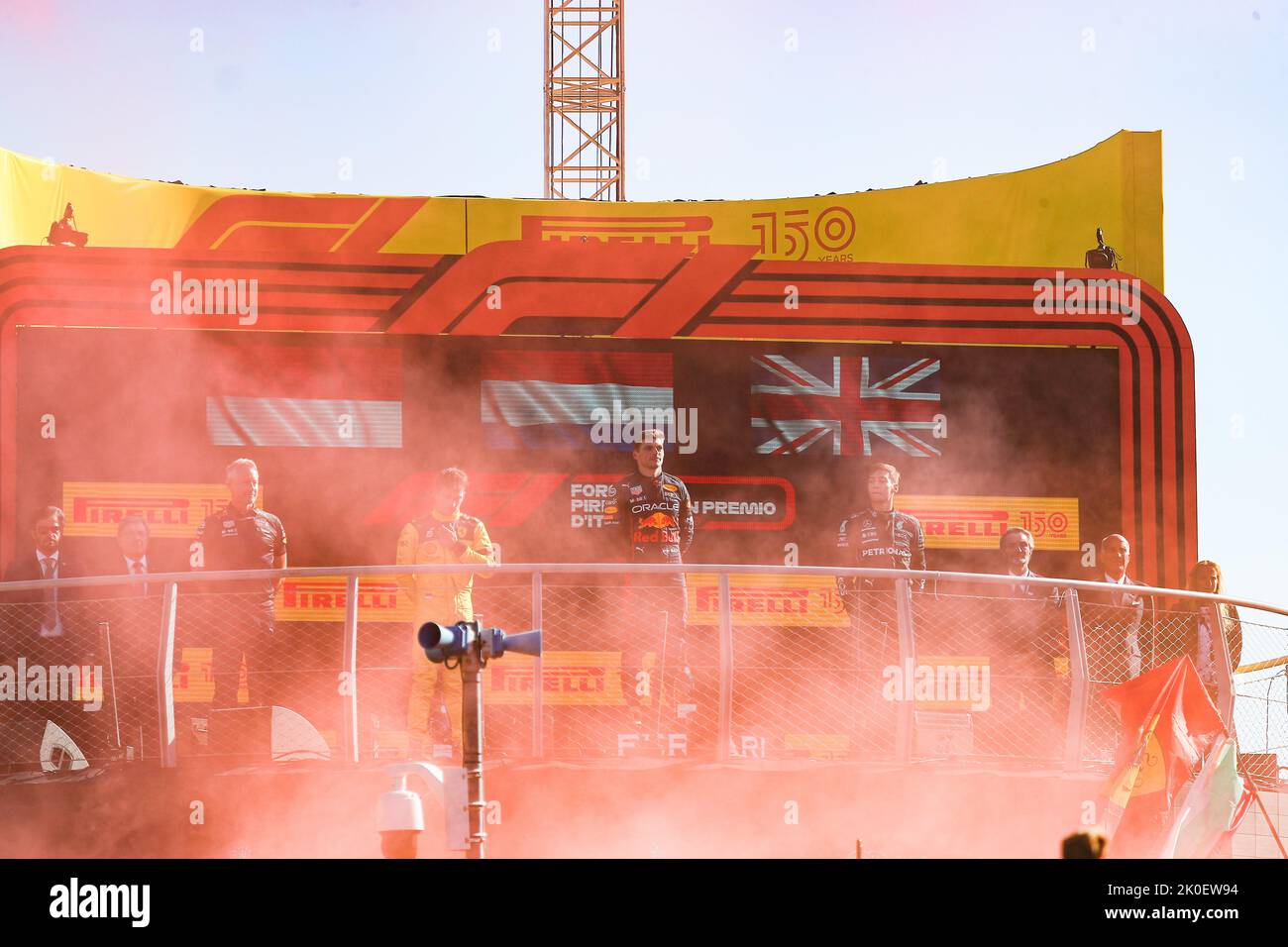 September 11 2022: . Charles Leclerc (MON) Ferrari F1-75 Max Verstappen ...