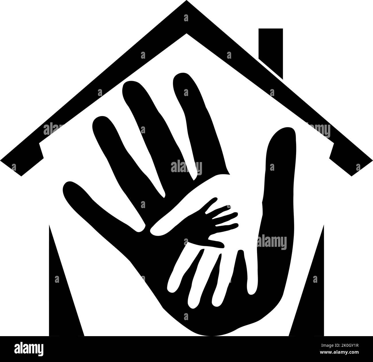 Hände, Familie, Team, Helfer, Pflege, Logo Stock-Vektorgrafik - Alamy