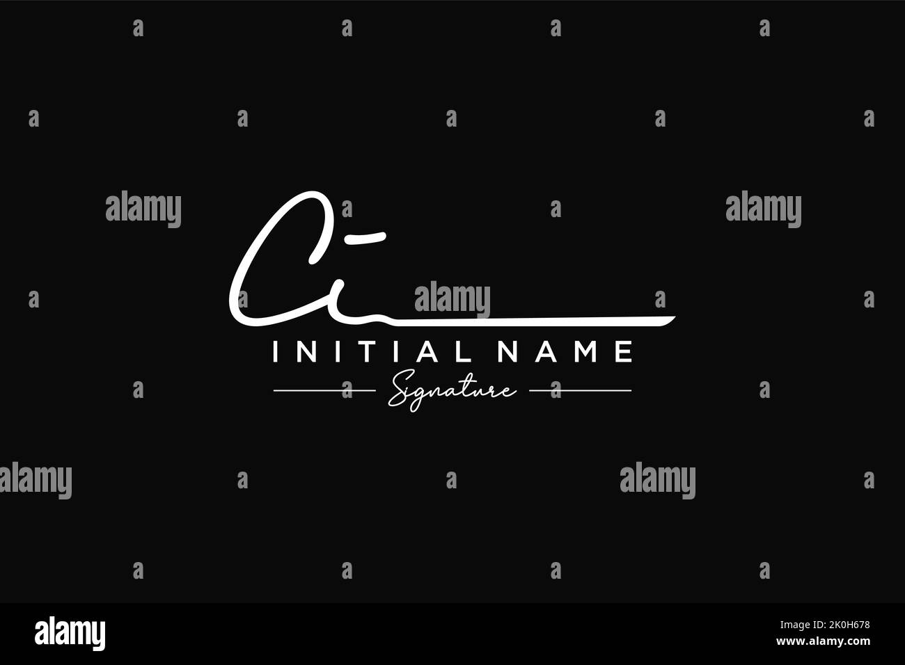 Vorlage für CI-Signatur-Logo. Handgezeichnete Kalligraphie Schriftzug ...