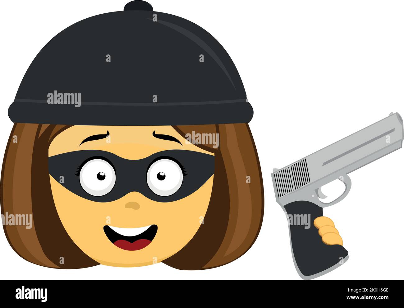 Dieb frau pistole Stock-Vektorgrafiken kaufen - Alamy