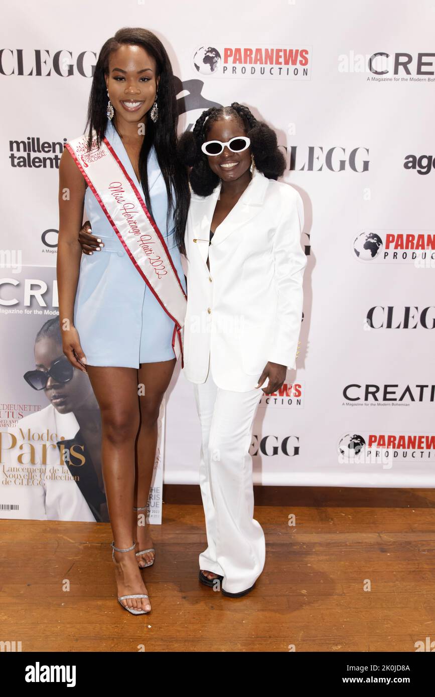 Paris, Frankreich. 9. September 2022. Miss Heritage Haiti 2022 und die ...