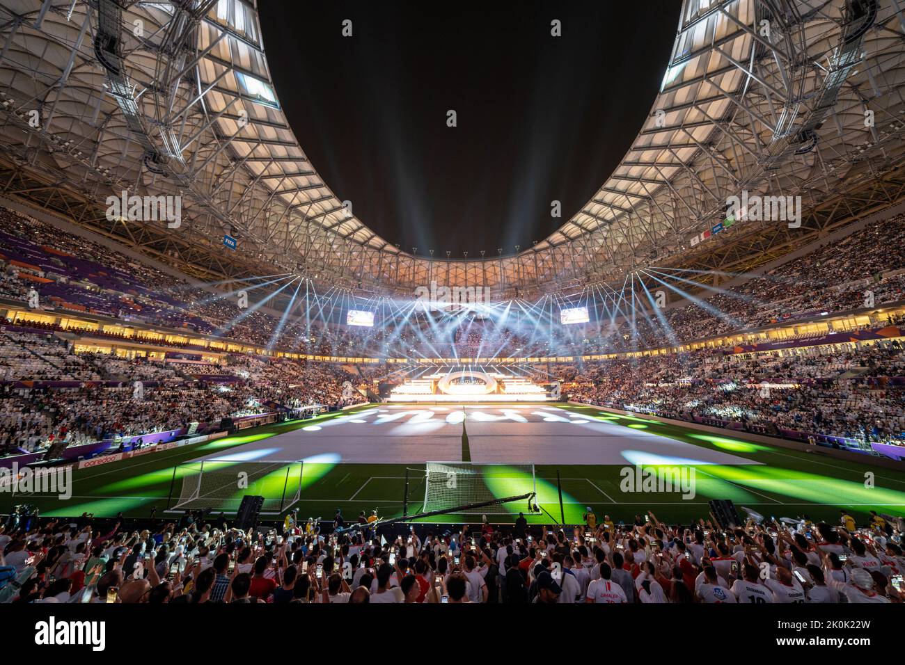 Lusail Stadium , eines der acht Stadien der FIFA Fußball-Weltmeisterschaft Katar 2022 mit einer ...