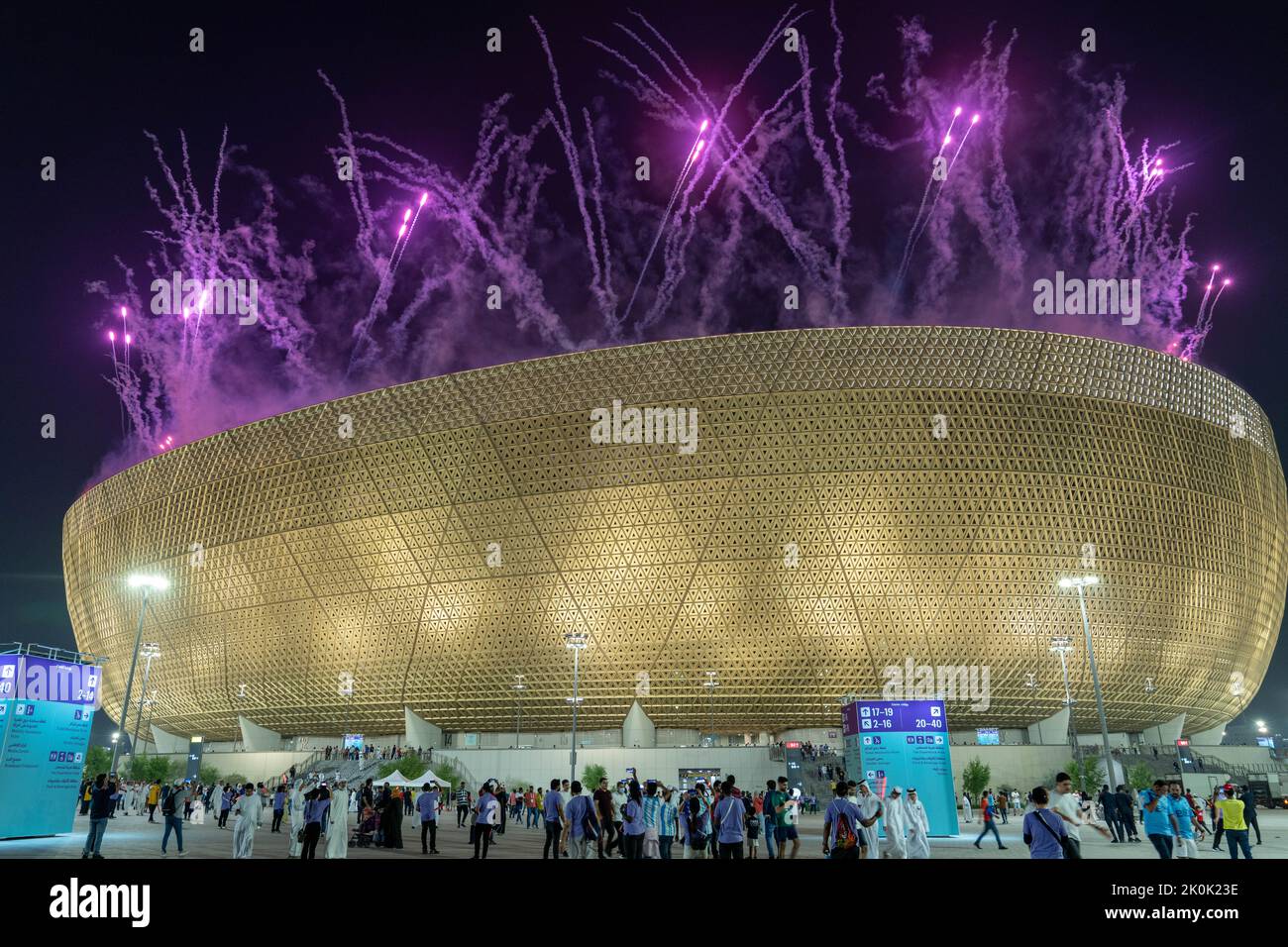 Lusail Stadium , eines der acht Stadien der FIFA Fußball-Weltmeisterschaft Katar 2022 mit einer ...