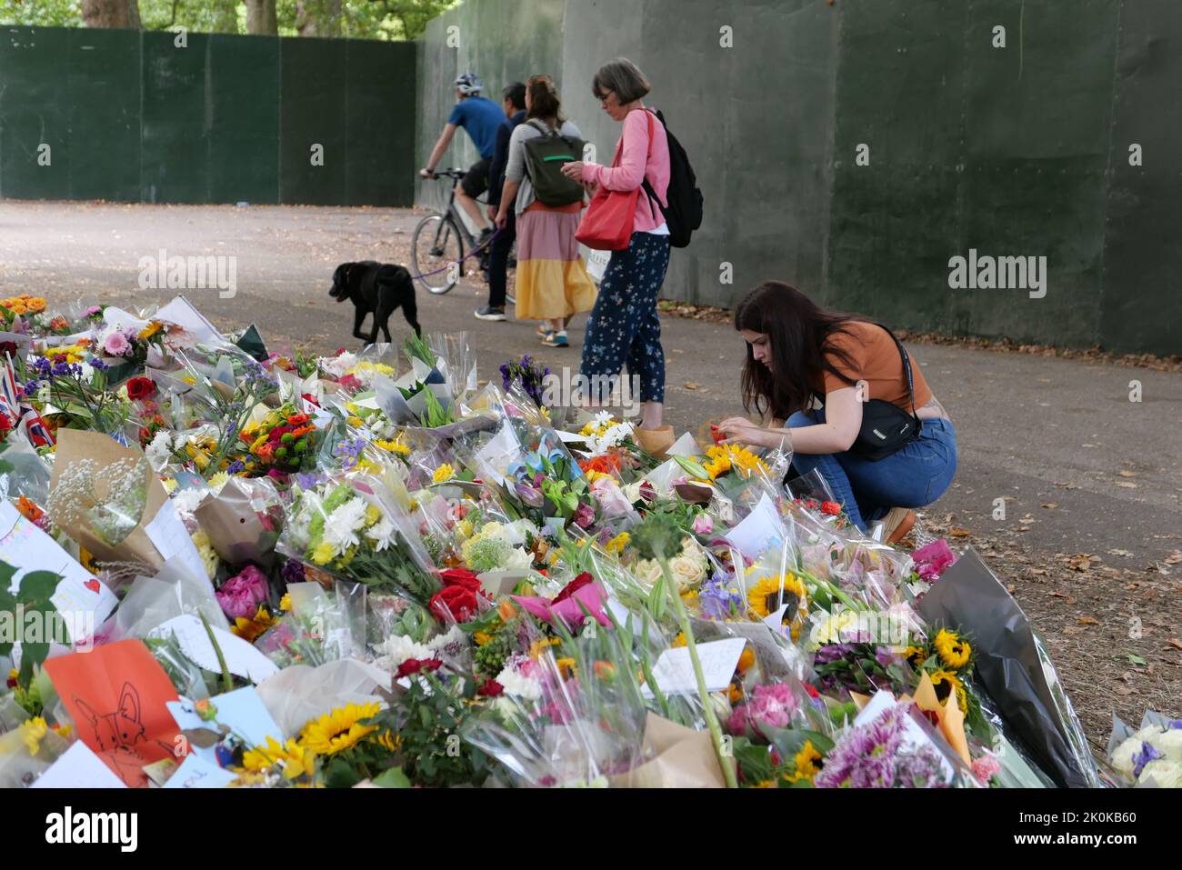 Blumensträuße, schriftliche Ehrungen, Kuscheltiere, Kerzen und Karten ...