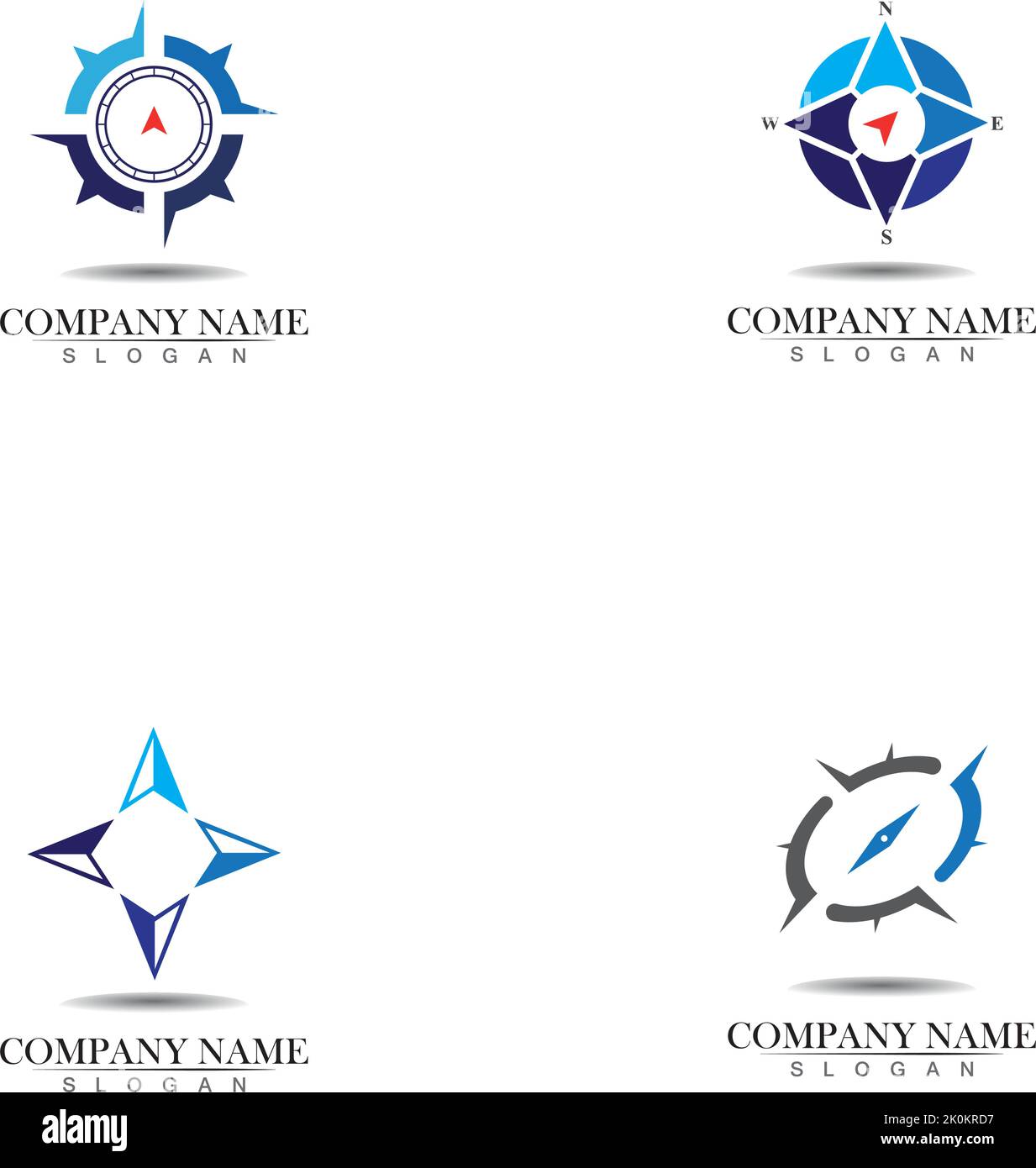 Vektor-Kompass Zeichen und Symbole logo Stock-Vektorgrafik - Alamy