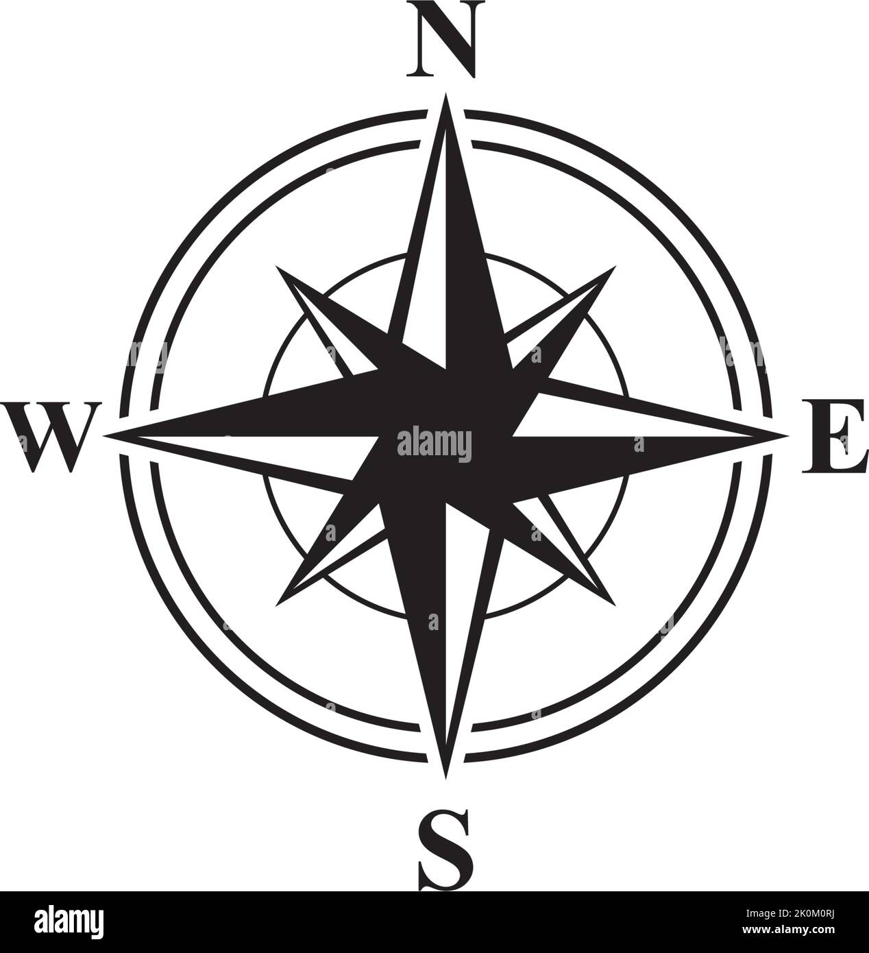 Vektor-Kompass Zeichen und Symbole logo Stock-Vektorgrafik - Alamy