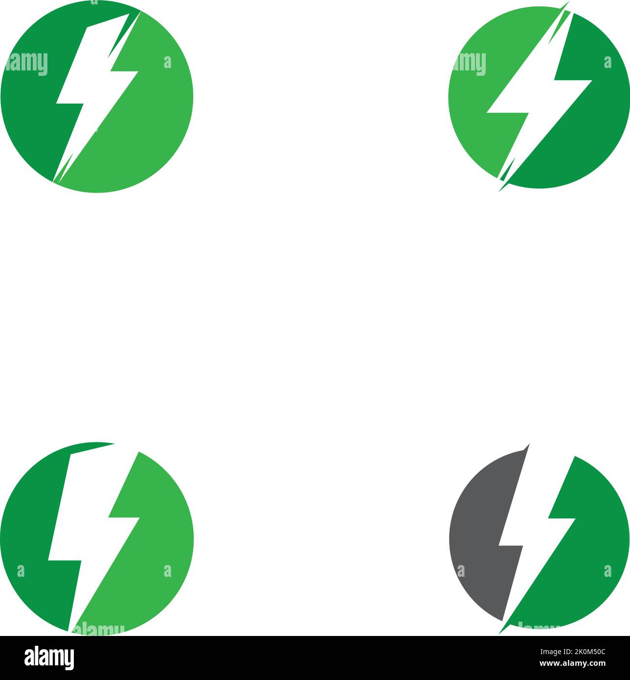 Grüne elektrische Vektor Blitz Symbol Logo und Symbole Stock ...