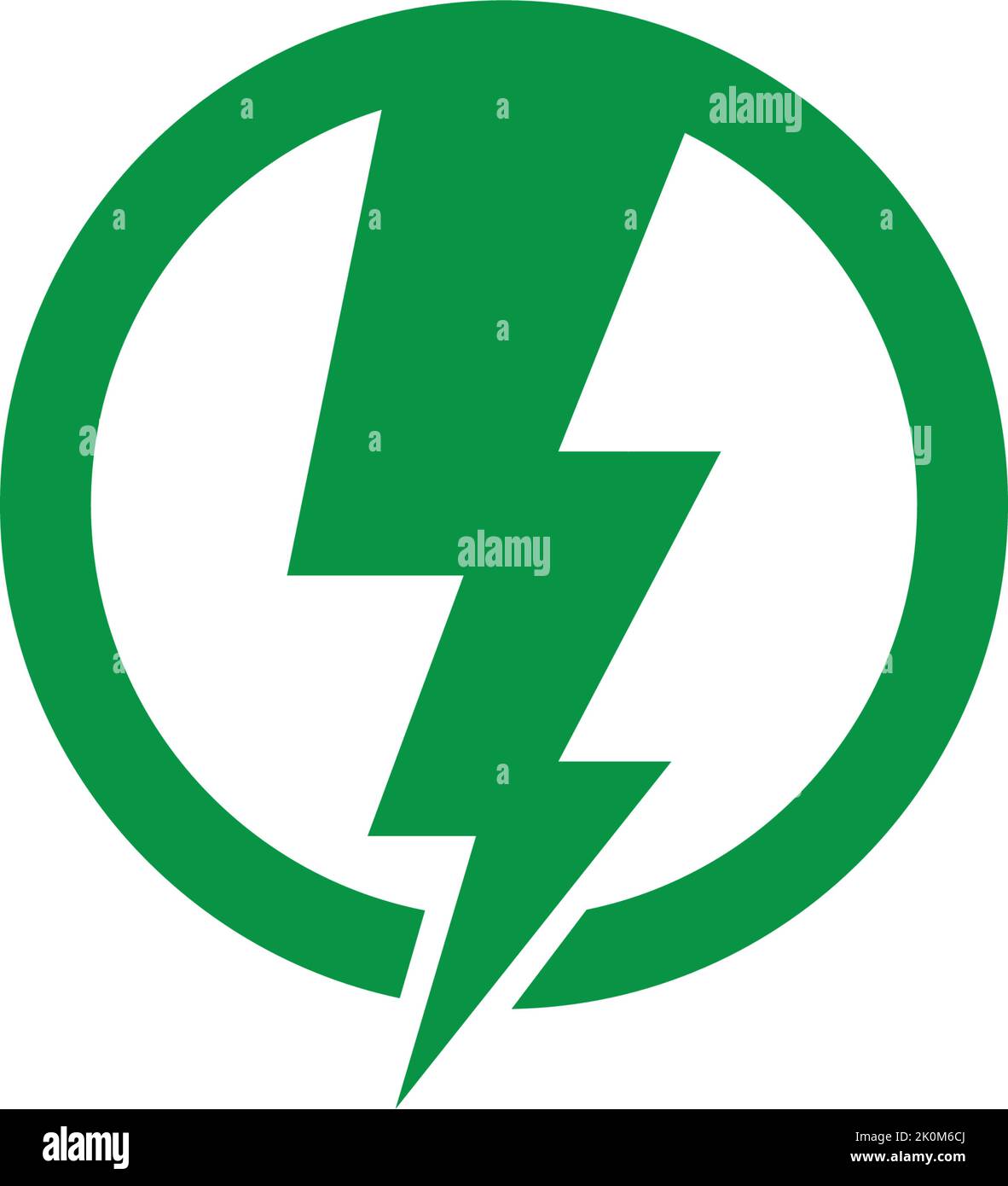Grüne elektrische Vektor Blitz Symbol Logo und Symbole Stock ...