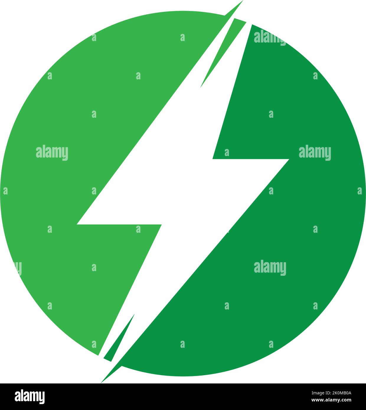 Grüne elektrische Vektor Blitz Symbol Logo und Symbole Stock ...