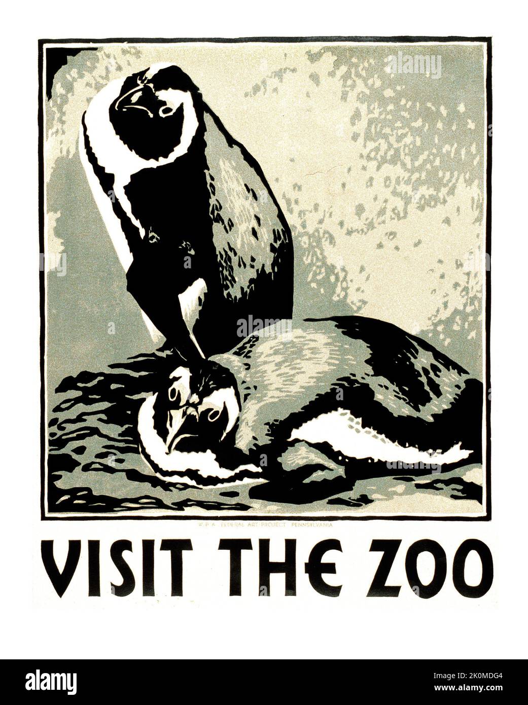 BESUCHEN SIE DEN ZOO - Poster, auf dem der Zoo als ein Ort zum Besuchen ...