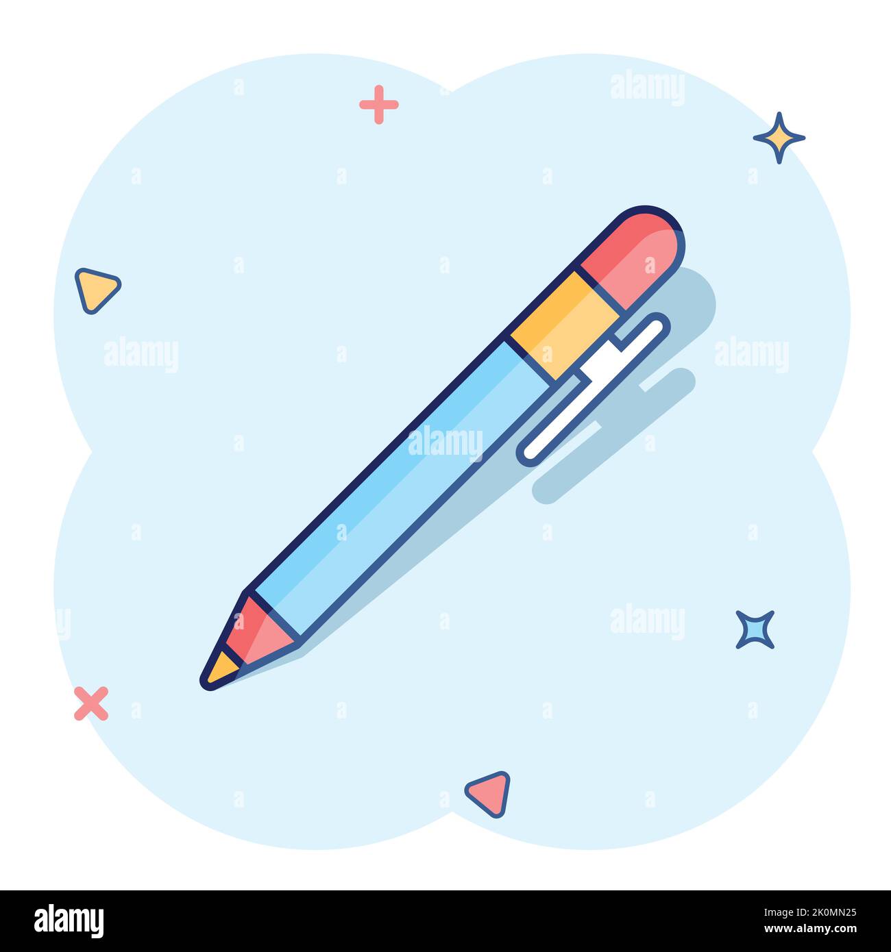 Stift -Symbol im Comic-stil. Textmarker vektor Cartoon Illustration ...