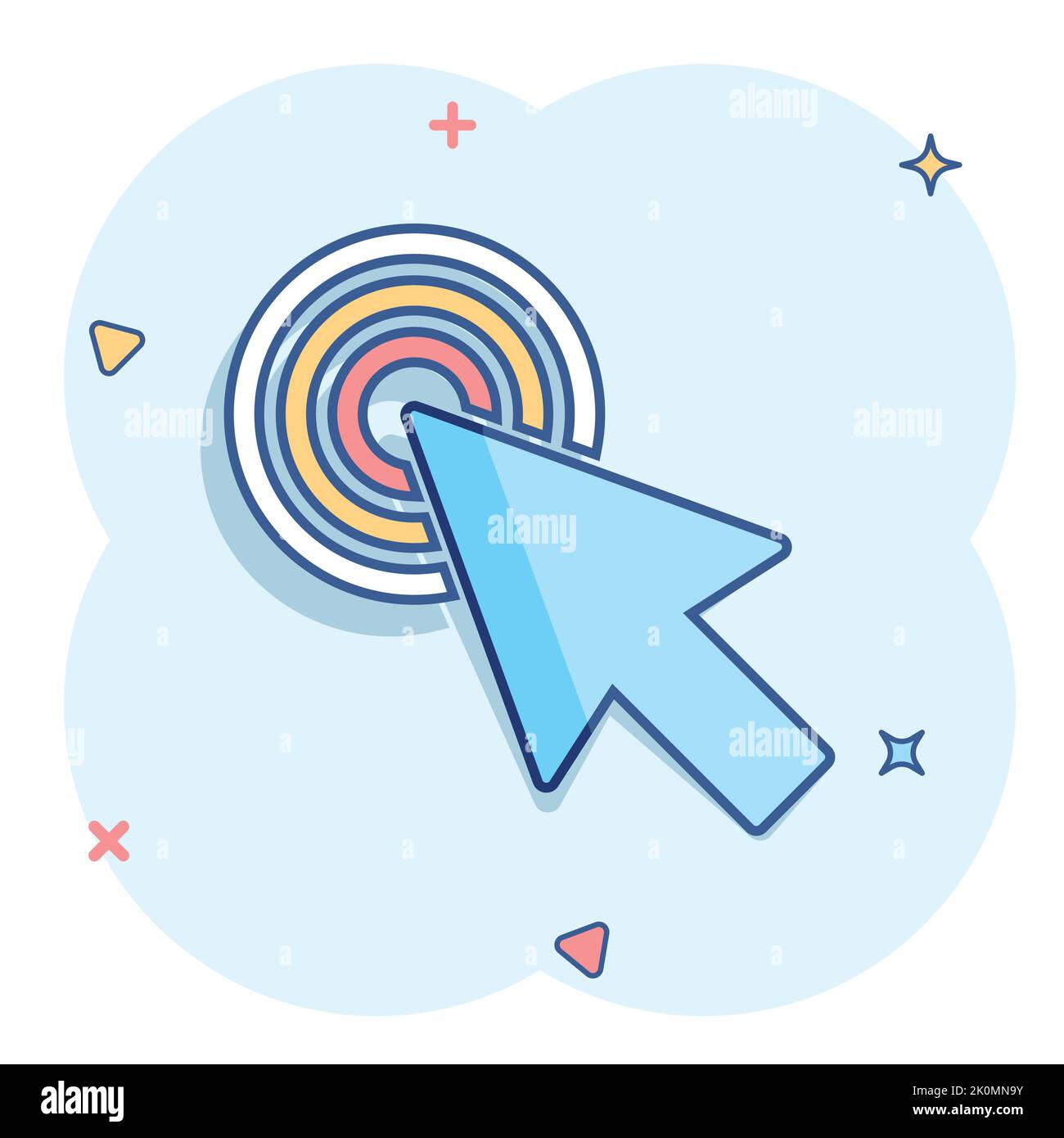 Computer Mauszeiger Symbol im Comic-stil. Pfeil-cursor Vektor Cartoon ...