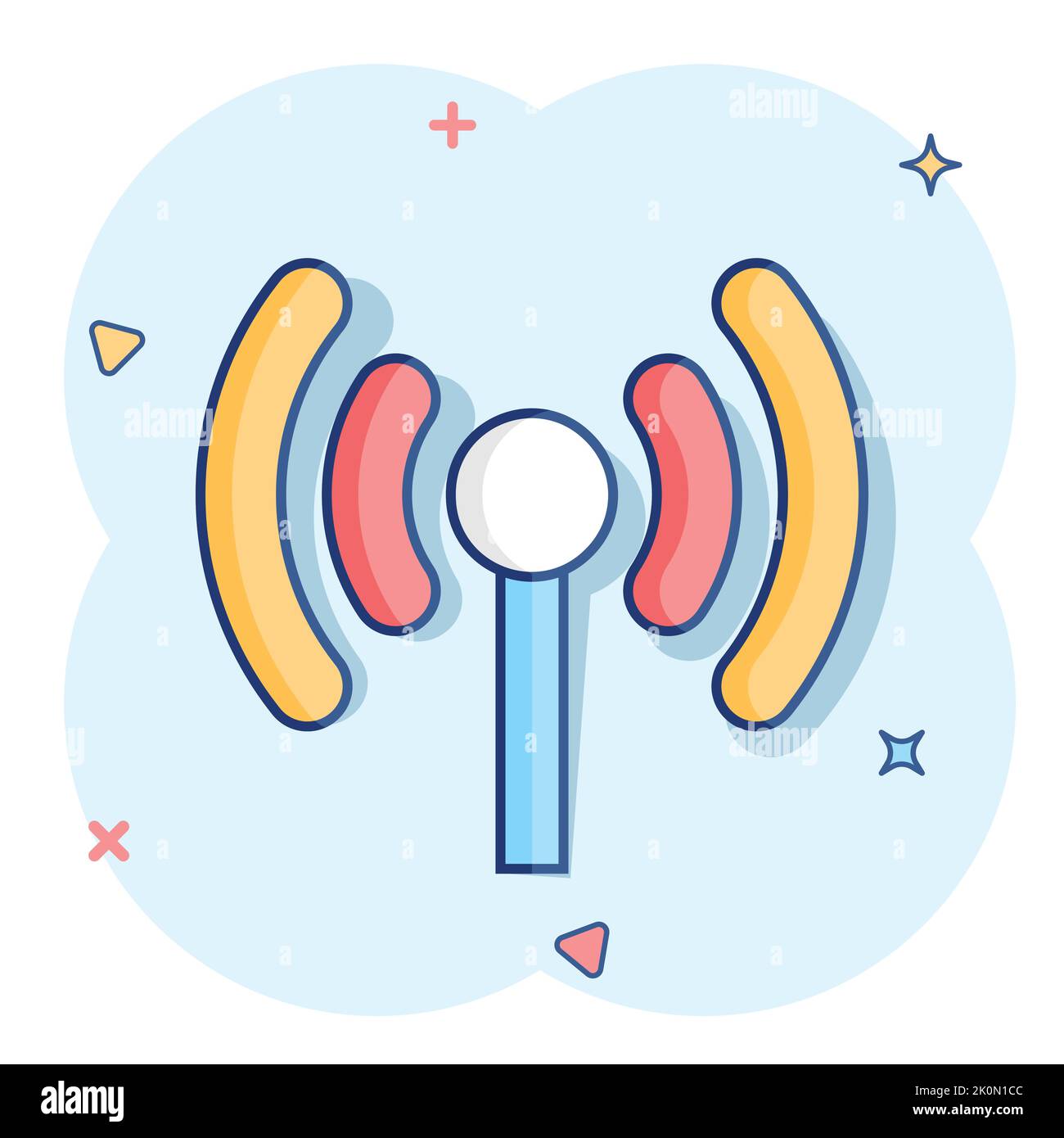 Wlan-Symbol im Comic-stil. Wi-fi-Technologie vektor Cartoon ...