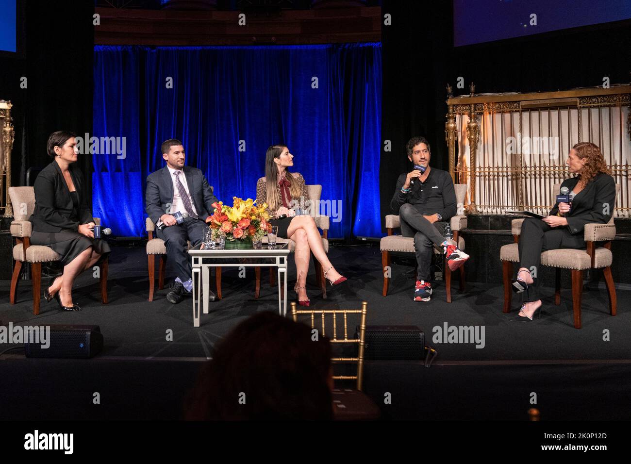 New York, NY - 12. September 2022: Noa Kolp, Daniel Damboritz, Mor ...