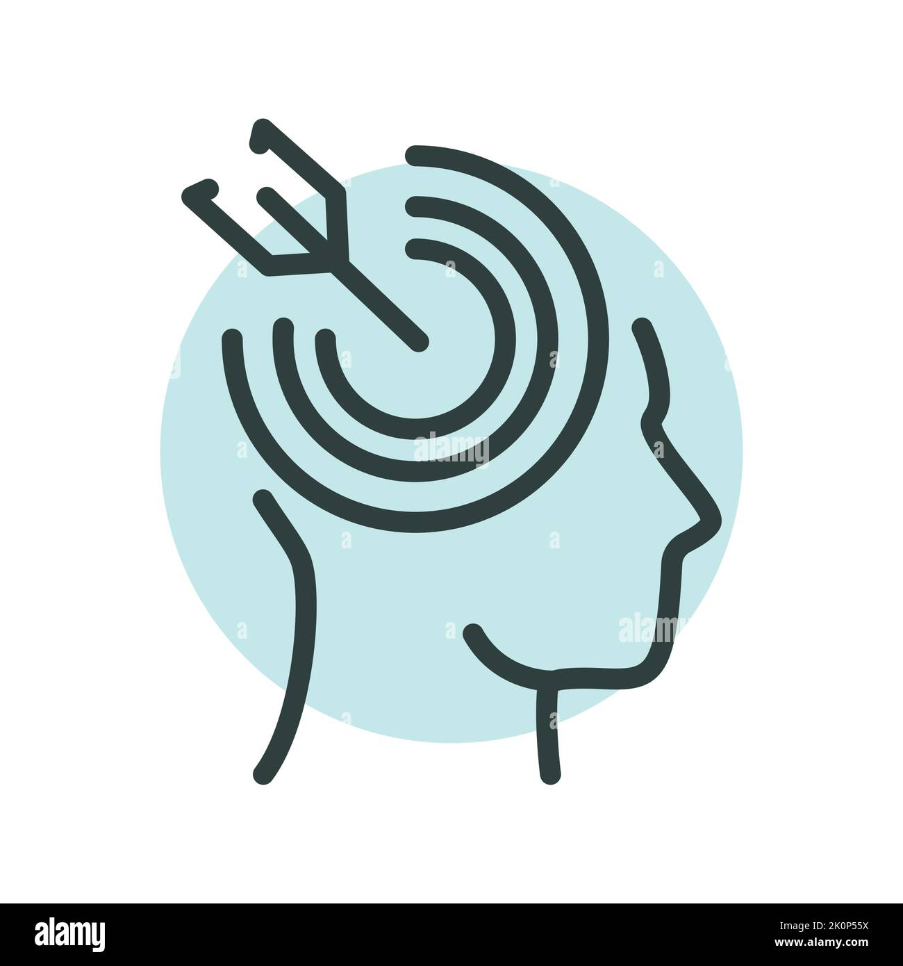 Symbol für die schwarze Linie des Ziels. Selbstentwicklung. Piktogramm ...