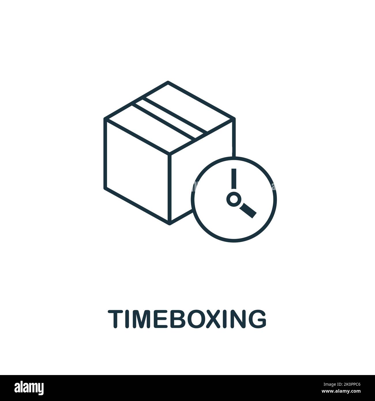 Timeboxing Symbol Einfaches Element Aus Der Agilen Methodensammlung