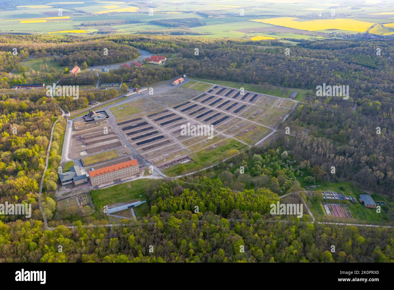 Luftbildaufnahmen Konzentrationslager und Gedenkstätte Buchenwald bei ...