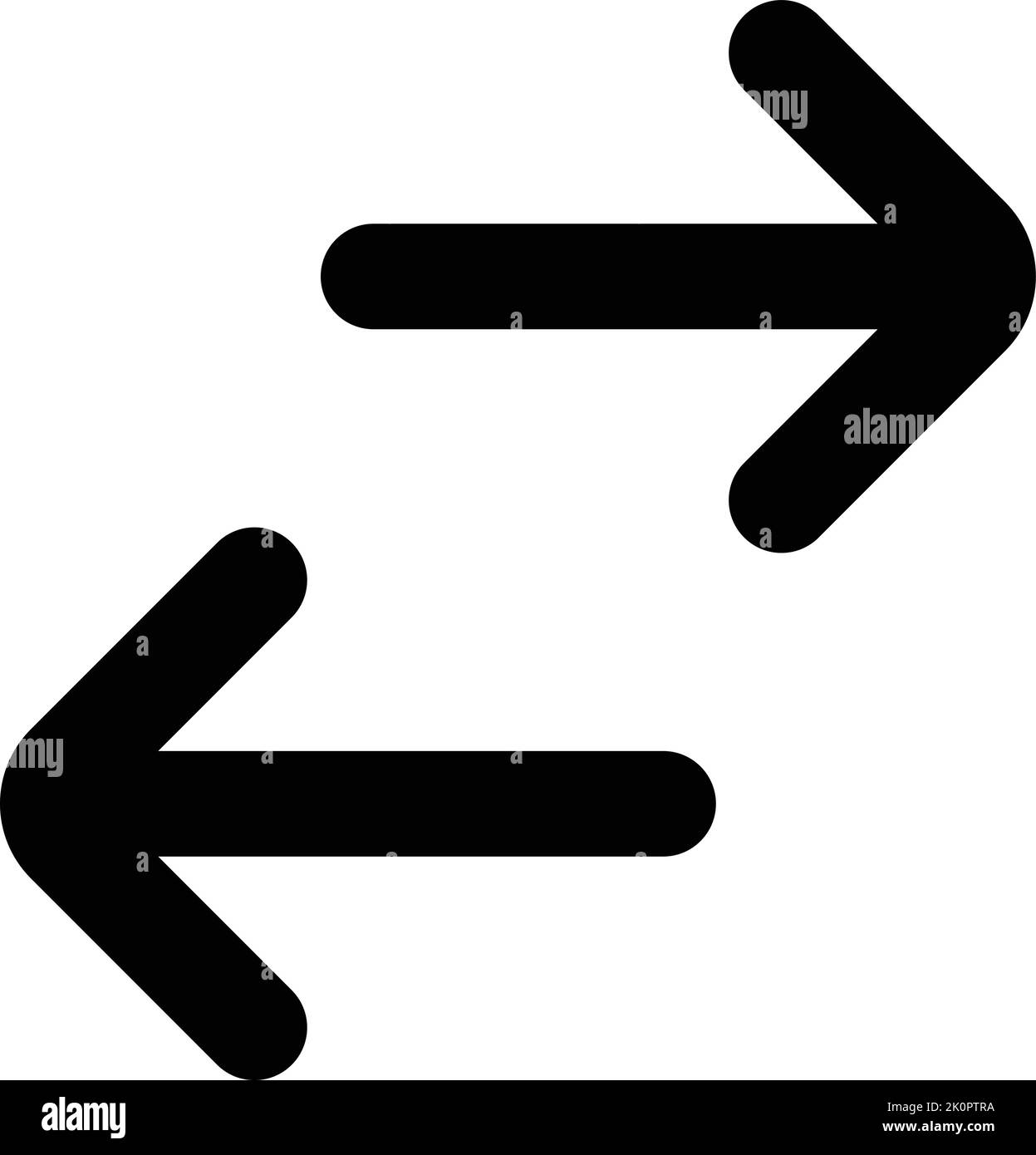 Das Swap-Symbol für UI-App-Design Stock-Vektorgrafik - Alamy