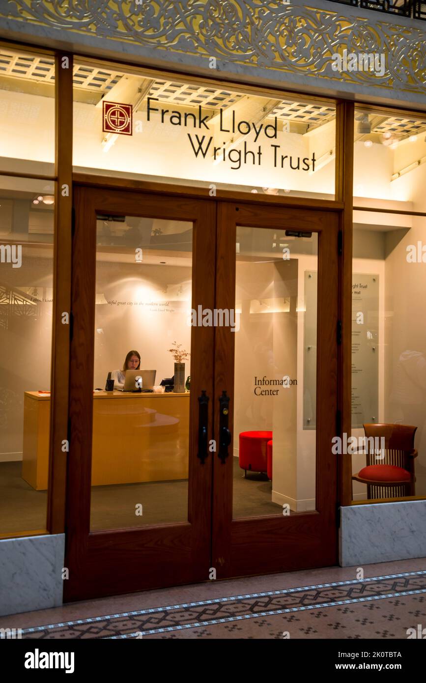 Frank Lloyd Wright Trust Center im Rookery Building, einem Wahrzeichen von Chicago, das 1886 von ...