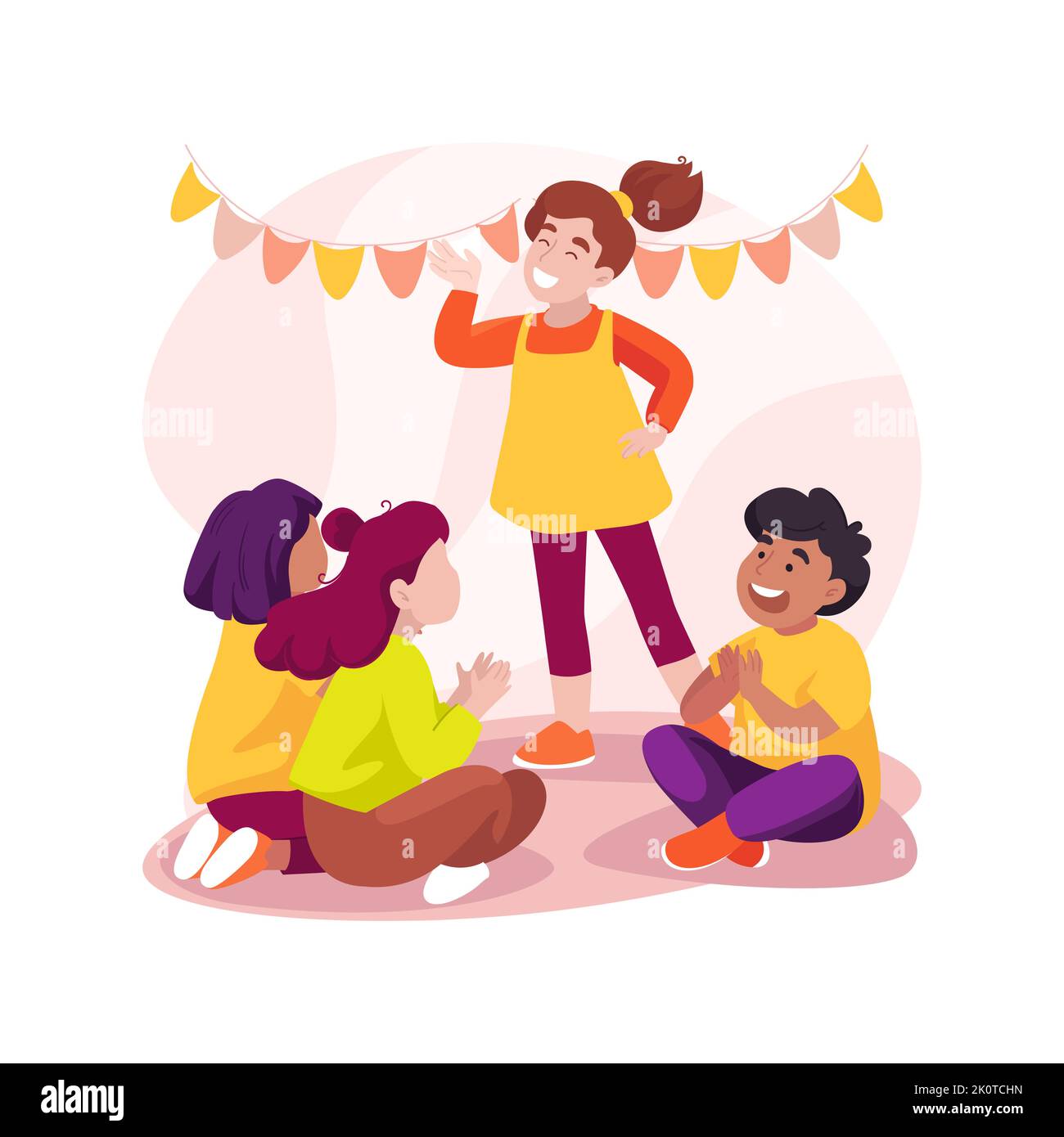 Präsentation eines Themas isolierte Cartoon-Vektor-Illustration Stock ...