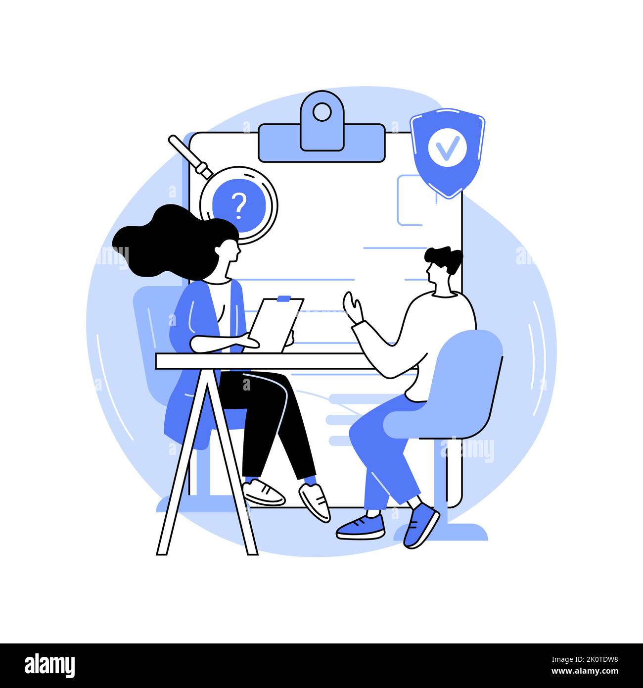 Interview Menschen isoliert Cartoon-Vektor-Illustrationen Stock ...