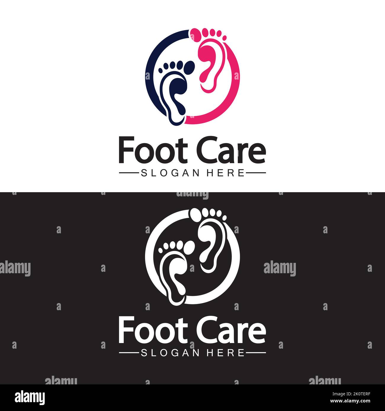 Fußpflege logo vorlage Stock-Vektorgrafiken kaufen - Alamy
