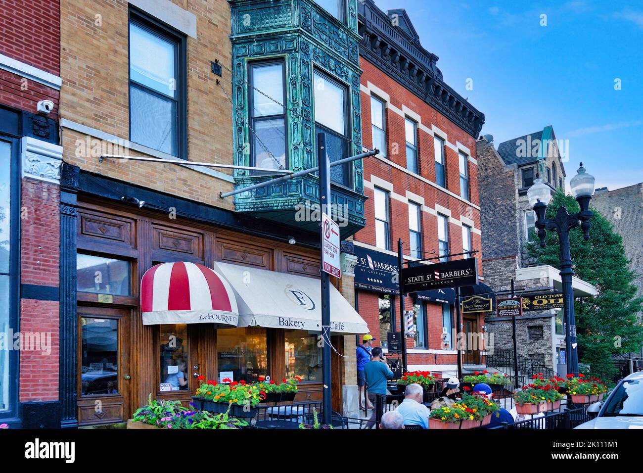 Chicago, USA - August 2022: Die Altstadt von Chicago hat alte ...