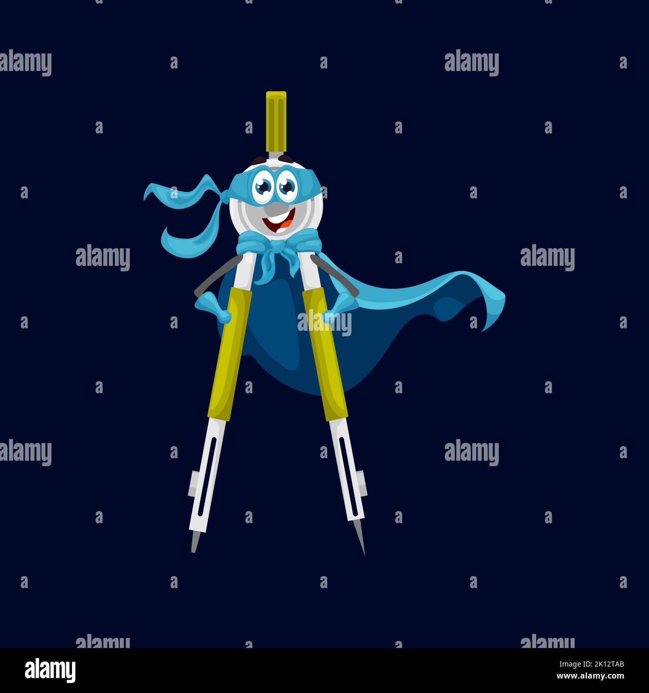 Cartoon compass geometry drawing school Stock-Vektorgrafiken kaufen - Alamy