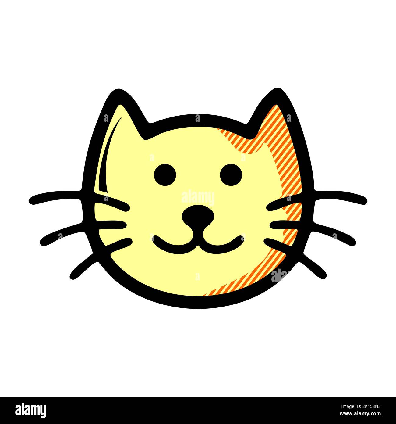 vektor der Katze Kopf-Symbol. Katze Symbol Vektor. Katze Symbol schwarz ...