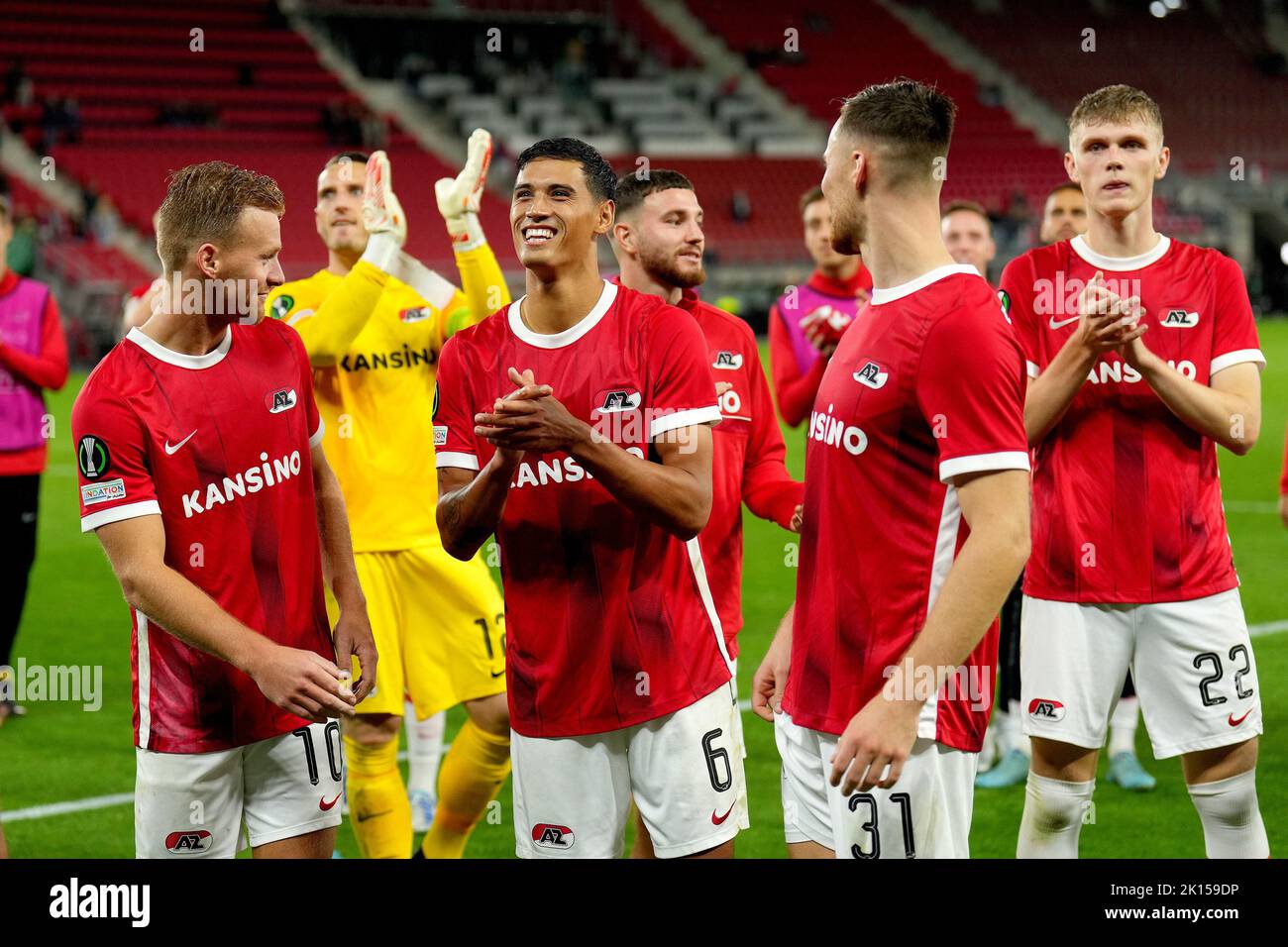 ALKMAAR - Spieler von AZ Alkmaar nach dem UEFA Conference League Group ...