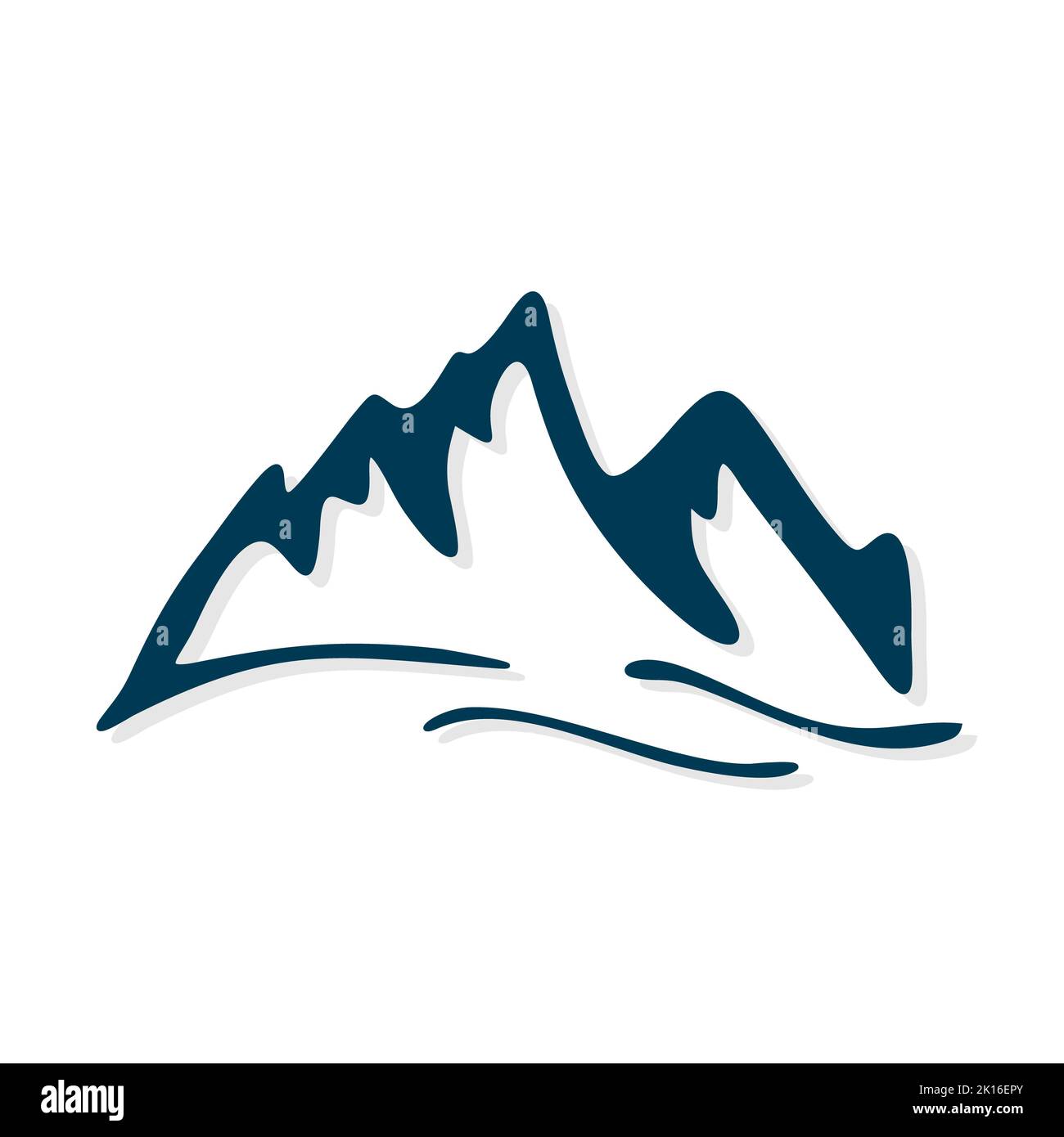 Berge. Vektor mit Berglogo. Symbolvektor für Berge. Bergsymbol. Logo ...